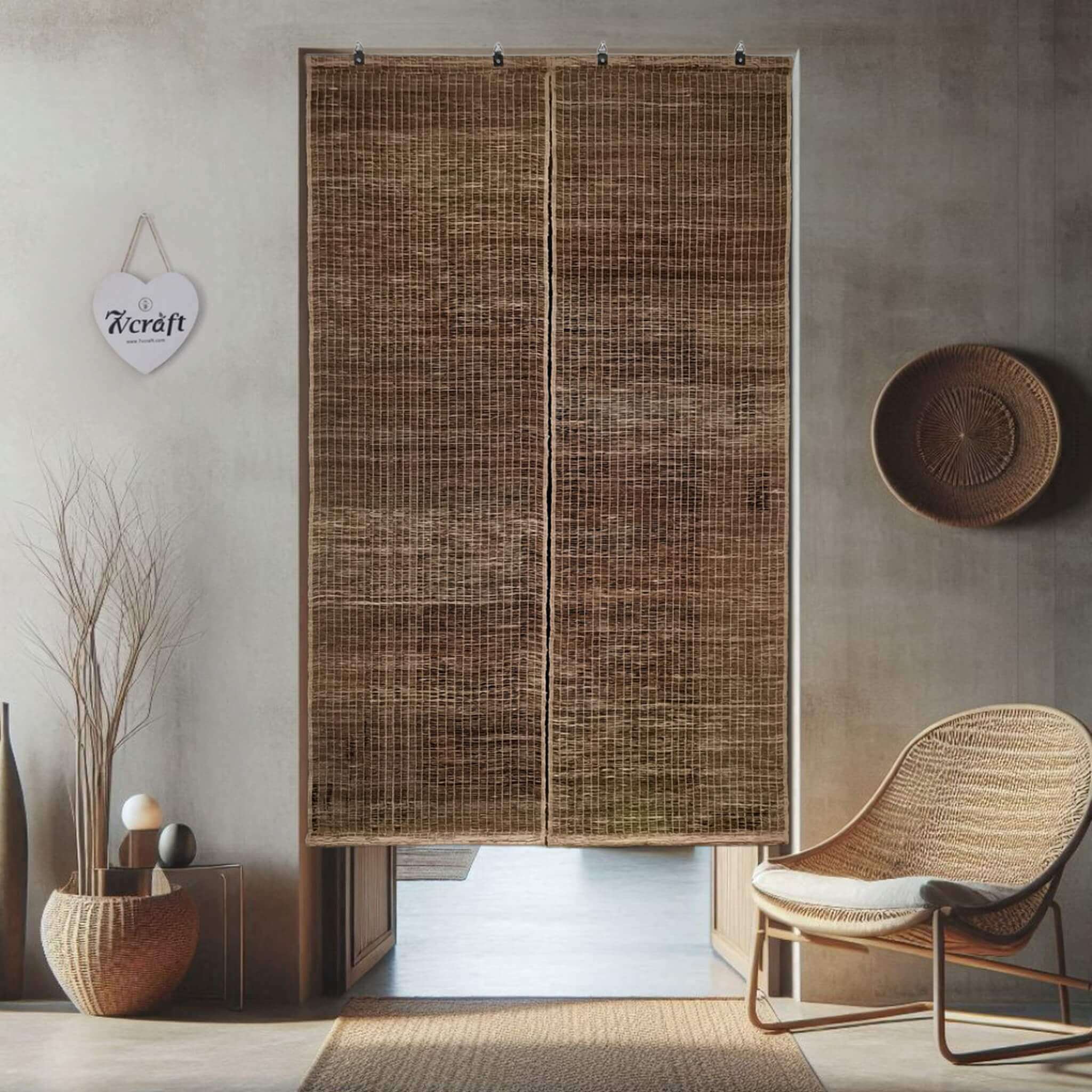 Handwoven Hemp Ramie (あさ Asa) Room Divider, Noren Doorway Curtain – 7vcraft